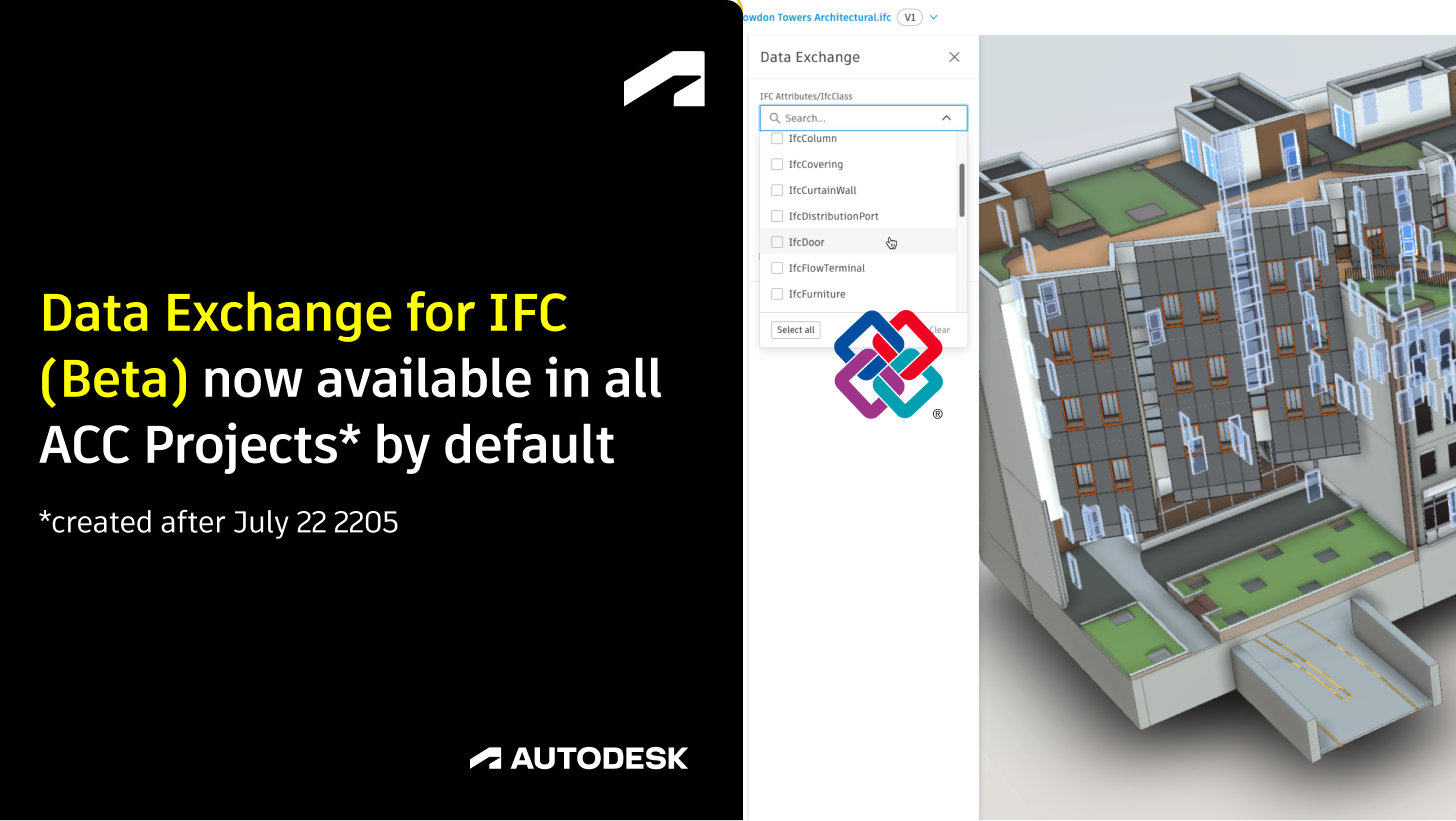Data Exchange for IFC Beta now available on all new ACC projects | Autodesk Platform Services